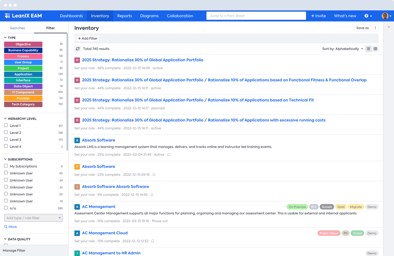Application Rationalization Solution Leanix